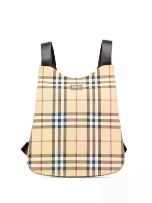 Burberry House Check Coated Canvas Backpack