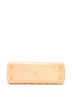 Dior 2012 Large Patent Cannage Lady Satchel - Brown