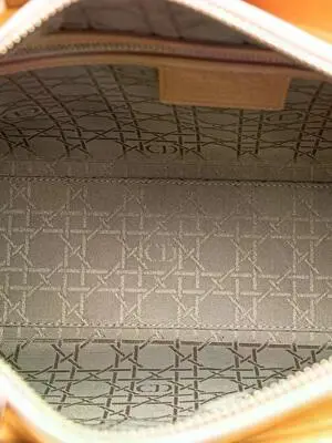 Dior 2012 Large Patent Cannage Lady Satchel - Brown