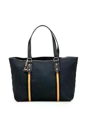 Gucci Large Gg Canvas Jolicoeur Tote Bag - Black