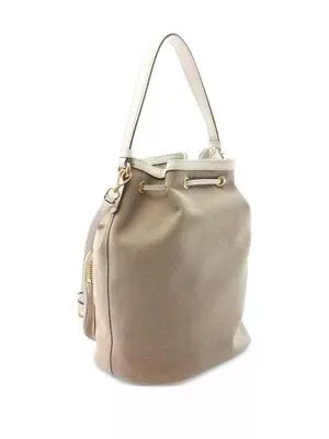 Prada Canapa Logo Bucket Bag - Brown
