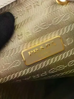 Prada Canapa Logo Bucket Bag - Brown