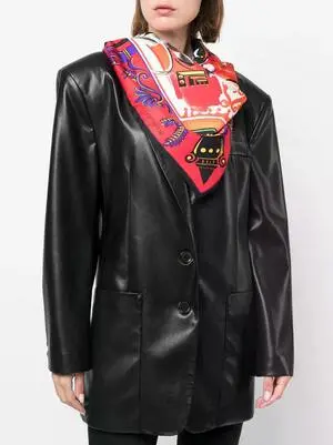 Versace 1990s Graphic-print Silk Scarf