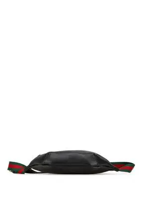 Gucci Leather Logo Belt Bag - Black