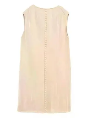 Hermès 2010s Leather-trim Mini Dress