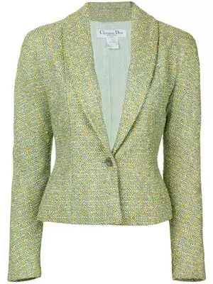 Dior 1990s Lurex Bouclé Jacket - Multicolour