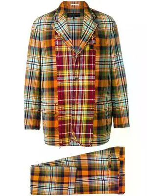 Comme Des Garçons 2000s Panelled Plaid Suit