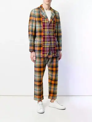 Comme Des Garçons 2000s Panelled Plaid Suit