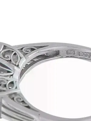 LB EXCLUSIVE Platinum Diamond And Sapphire Ring