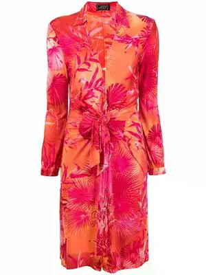 Versace 2000s Jungle Print Silk Dress