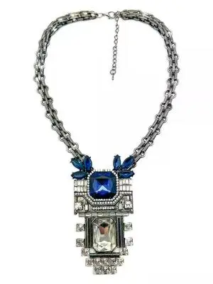 JENNIFER GIBSON JEWELLERY 2010s Crystal-embellished Necklace - Silver