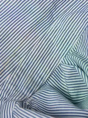 GANNI Striped Cotton Shirt - Blue