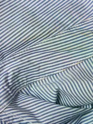 GANNI Striped Cotton Shirt - Blue