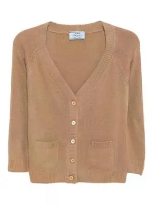 Prada Cropped Wool-blend Cardigan