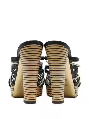 Fendi 130mm Leather Platform Sandals