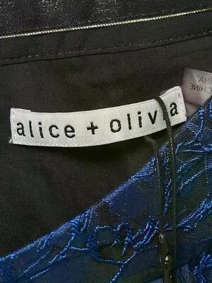 Alice + Olivia Floral-brocade Mini Skirt - Blue