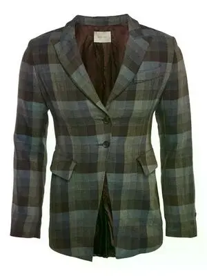 QASIMI Single-breasted Plaid Blazer