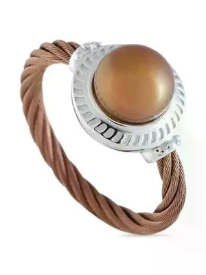 CHARRIOL Stainless Steel Ring With Pearl Detailing - Silver