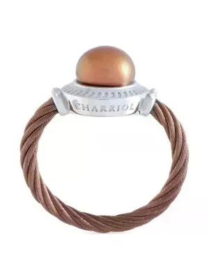 CHARRIOL Stainless Steel Ring With Pearl Detailing - Silver