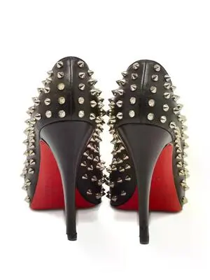 CHRISTIAN LOUBOUTIN Studded Peep-toe Platform Pumps