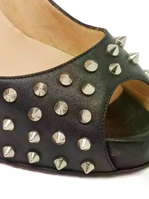 CHRISTIAN LOUBOUTIN Studded Peep-toe Platform Pumps