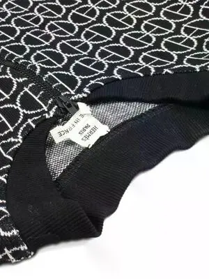 Hermès 2010s Patterned Half-zip Dress