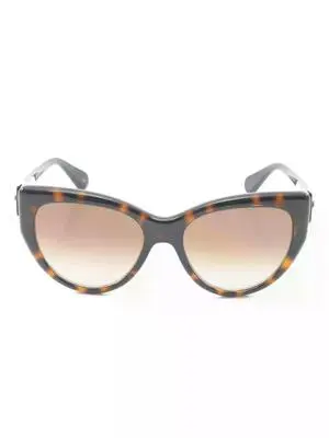 Gucci 2020s Tortoiseshell Cat-eye Sunglasses - Brown