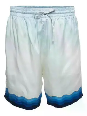 Casablanca Silk Shorts - Blue