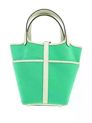 Hermès 2023 Picotin Canvas Bucket Bag - Green