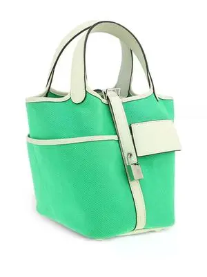 Hermès 2023 Picotin Canvas Bucket Bag - Green