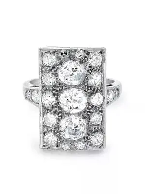 PRAGNELL Art Deco Diamond Ring - Silver