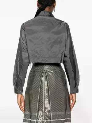 Prada 2000s Cropped Chiffon Silk Shirt