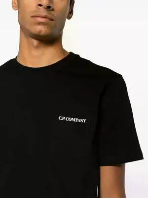 C.P. COMPANY Pre-owned Logo-print Patch-pocket Cotton T-shirt