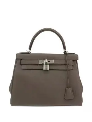 Hermès Kelly 28 Sellier Two-way Handbag - Grey