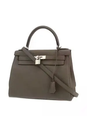 Hermès Kelly 28 Sellier Two-way Handbag - Grey