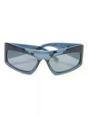 Mcm Wraparound-frame Sunglasses - Blue