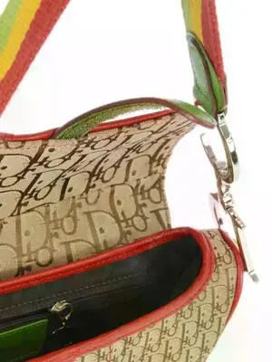Dior 2004 Rasta Oblique Saddle Bag - Neutrals