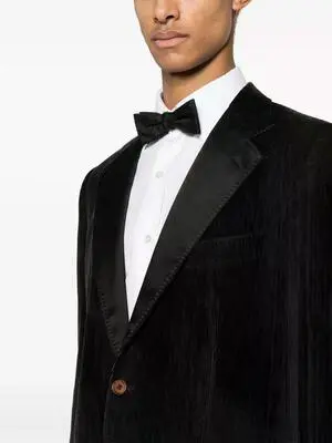 Dolce & Gabbana 2000s Notched Lapels Plush-effect Blazer