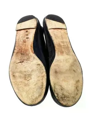 Carolina Herrera Leather Round Toe Ballet Flats