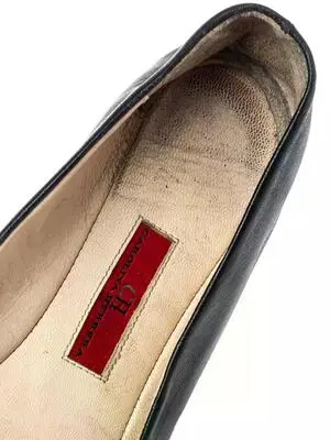 Carolina Herrera Leather Round Toe Ballet Flats