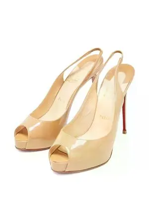CHRISTIAN LOUBOUTIN Slingback Leather Pumps