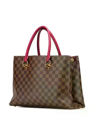 LOUIS VUITTON Damier Ebene Riverside Satchel - Brown