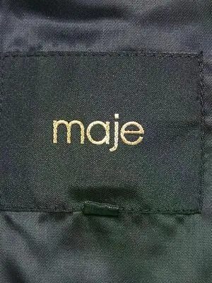 Maje Tweed & Patent Leather Jacket