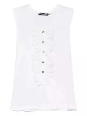 Dolce & Gabbana 2000s Ruffle-detailed Tank Top - White