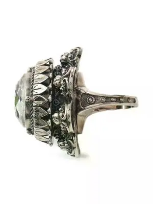 Alexander McQueen 2010s Flower Crystal Ring