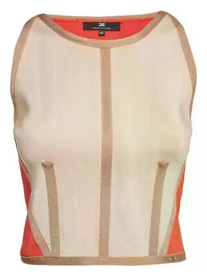 Elisabetta Franchi Ribbed-knit Crop Top
