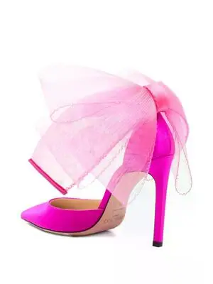 JIMMY CHOO 100mm Averly Heeled Pumps With Tulle Bow Embellishment