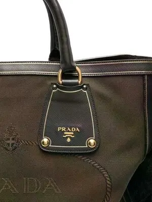 Prada 2010s Shearling-trim Tote Bag