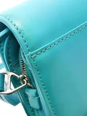 Balenciaga B-logo Leather Shoulder Bag - Blue