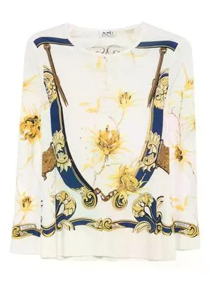 Hermès 1980s Silk Blouse - Ivory